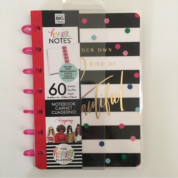 Happy Planner | Office | New Happy Note Dotted Grid Paper Notebook 6 ...